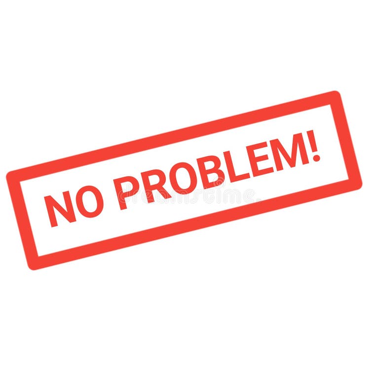 Red Square Rubber Stamp on White - No Problem Stock Illustration ...