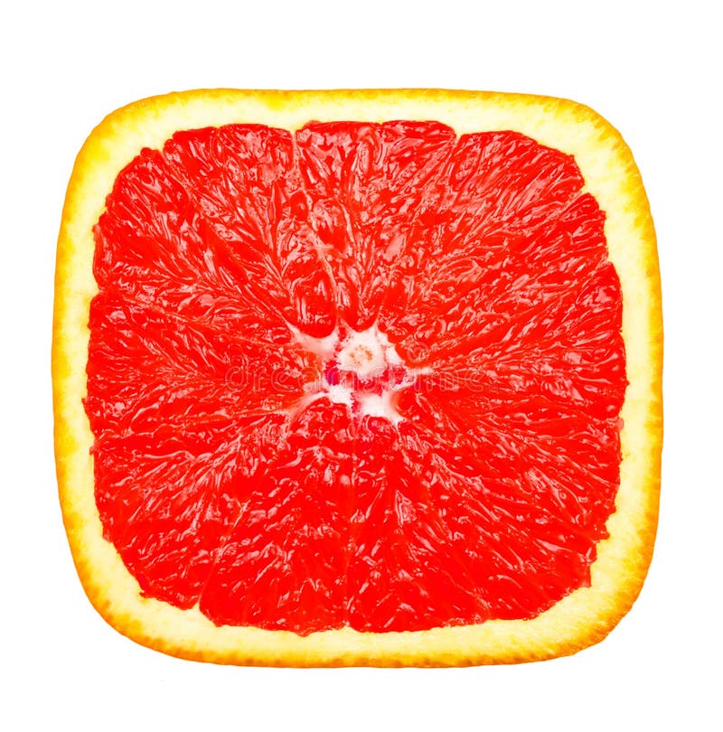 Red square slice of orange stock photo. Image of ingredient - 7423636
