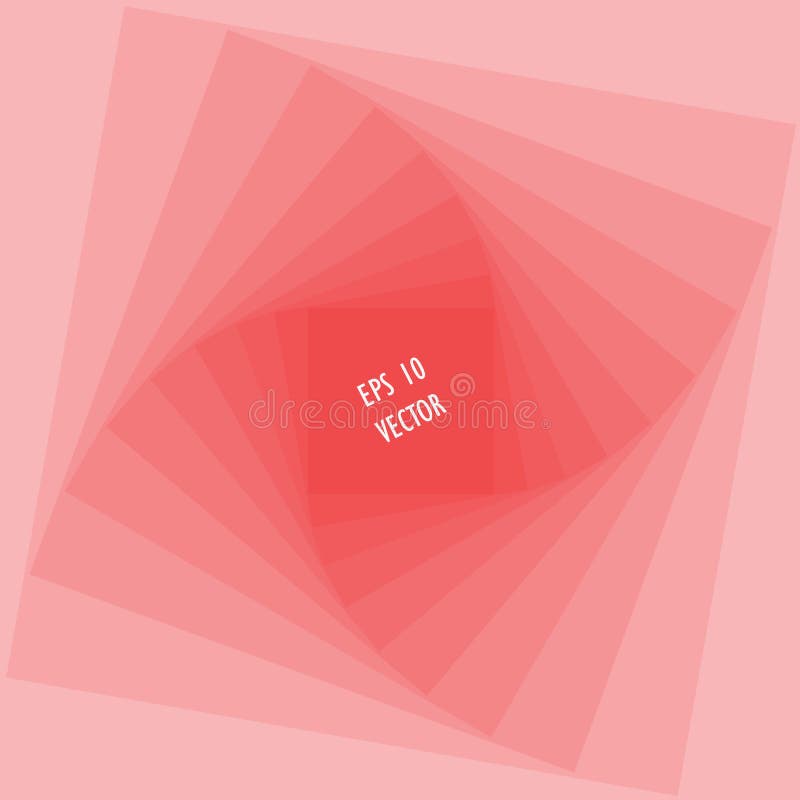 Red Square Spin To the Center Stock Illustration - Illustration of ...