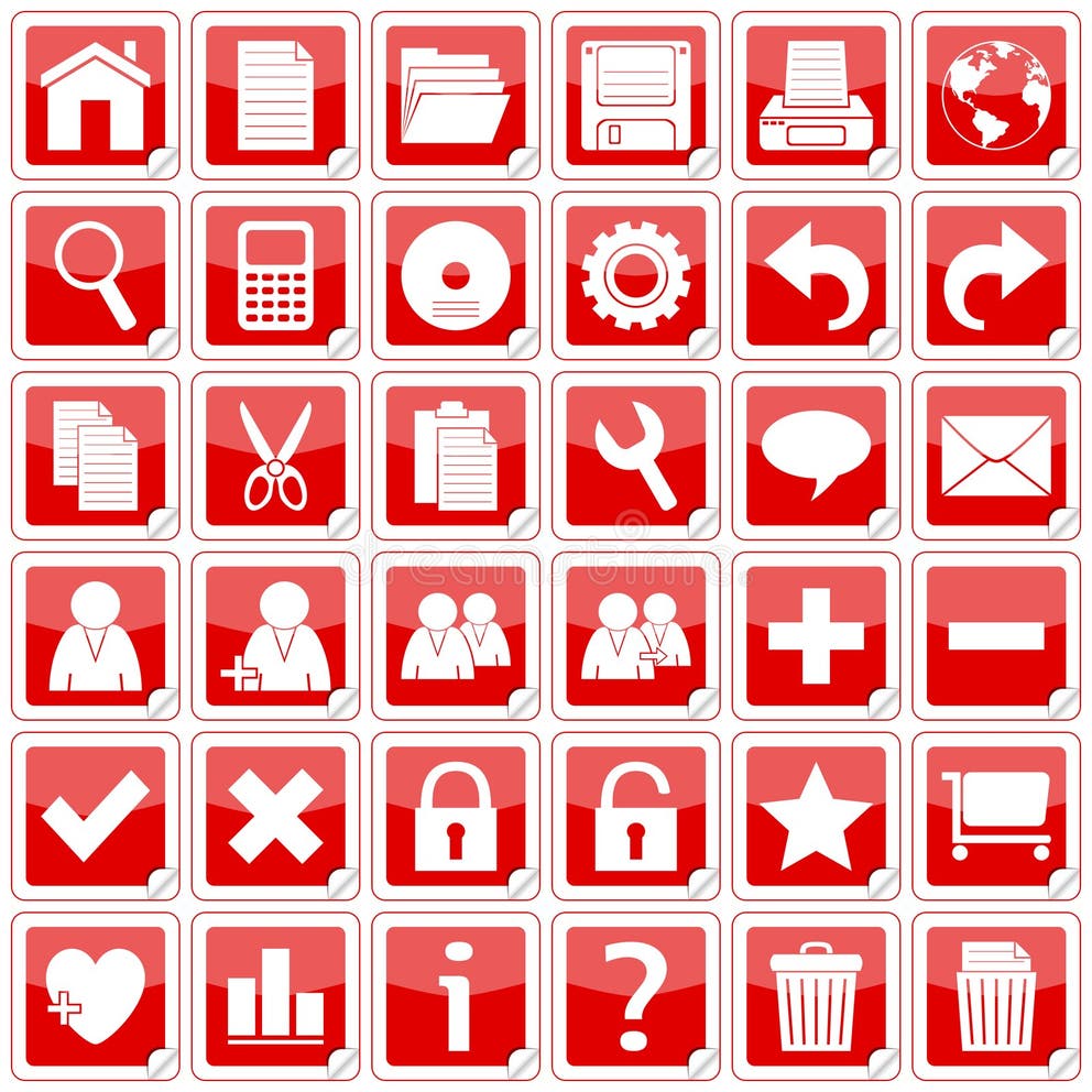 Red Square Stickers Stock Illustrations – 1,528 Red Square Stickers ...