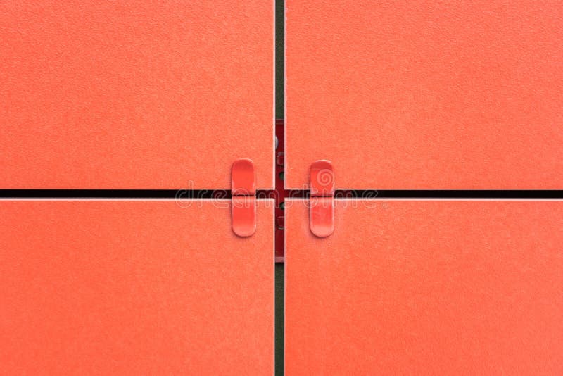 REd Square Ventilated Ceramic Panels Installed on the Facade of the ...