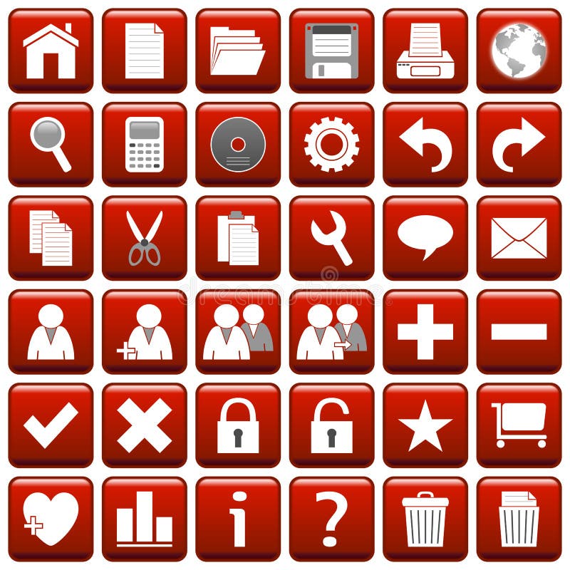 4+ Red icons collection part 1 Free Stock Photos - StockFreeImages