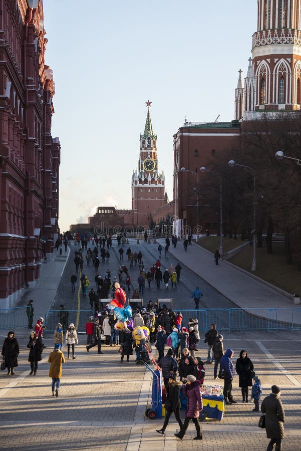 Red Square during the Winter Holidays Editorial Stock Image - Image of ...