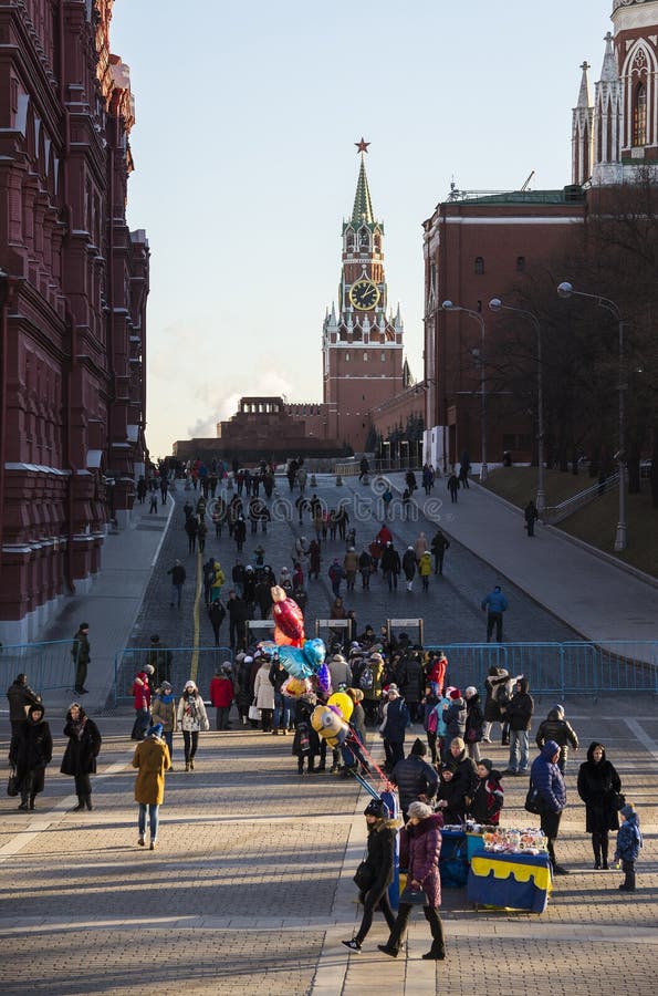 Red Square during the Winter Holidays Editorial Stock Image - Image of ...