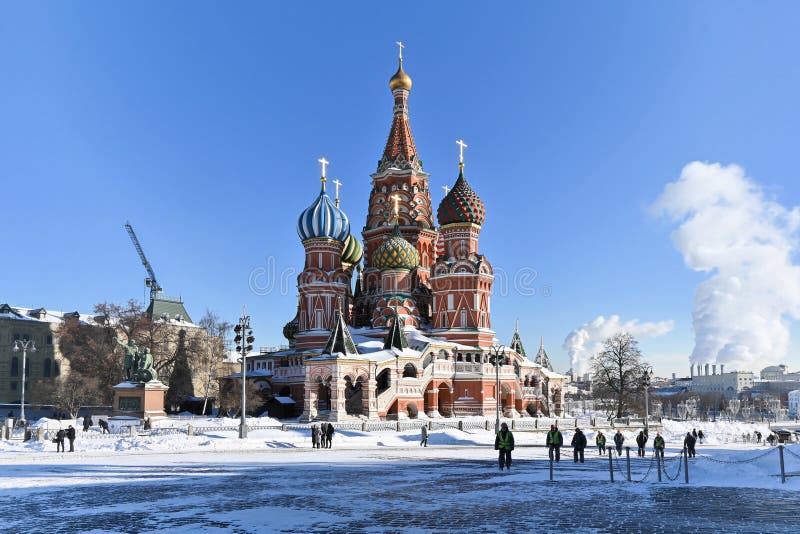 Red Square in winter editorial stock photo. Image of monument - 210718043