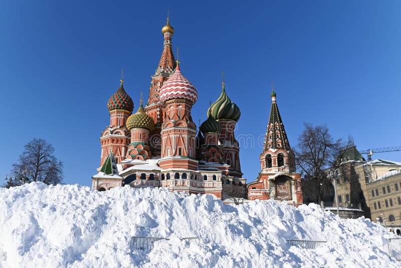 Red Square in winter stock photo. Image of landmark - 210718096