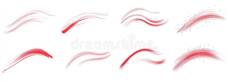 Red Squiggle Brush Strokes Underline with Marker Pen Emphasis ...