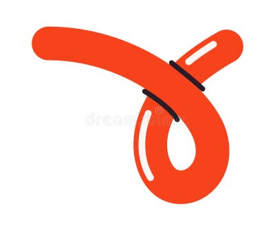 Red Squiggle Loop Bubble Doodle Stock Illustration - Illustration of ...