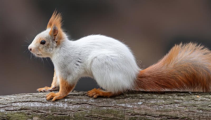 Red Squirrel in Full Side View, Striking Isolation on Transparent ...