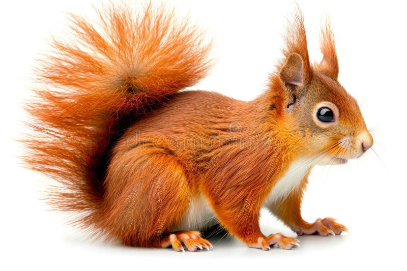 Red Squirrel Illustration Isolated on White Background in Png Format ...