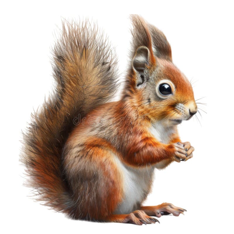 A Red Squirrel Sitting with Its Paws Together Stock Image ...