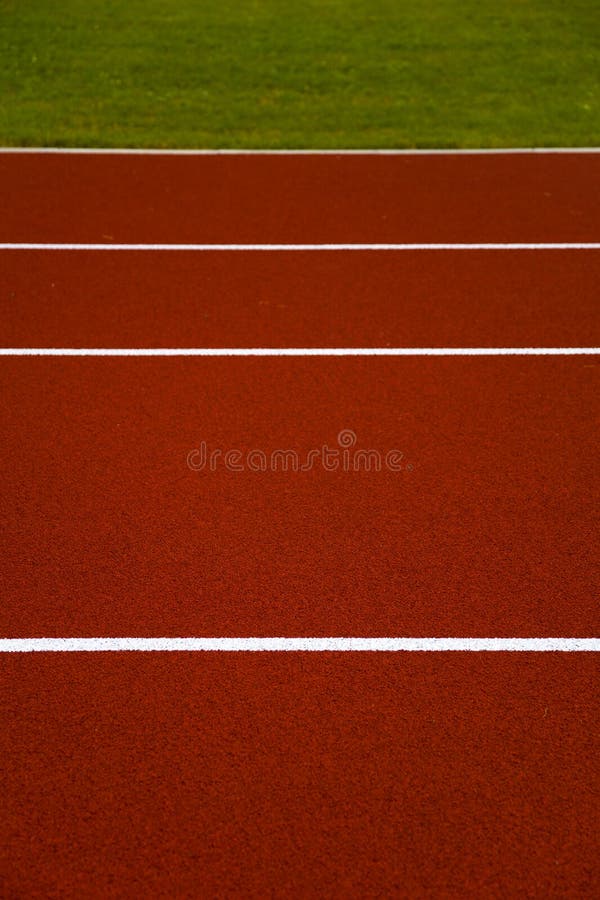 Red Stadium Running Track Closeup Stock Image - Image of outdoor ...