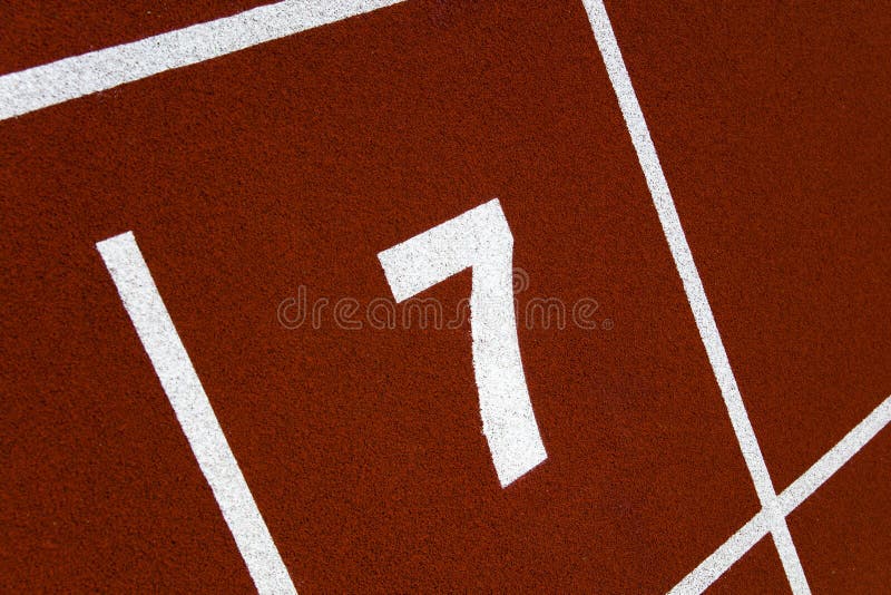 Red Stadium Running Track Closeup Stock Photo - Image of training ...