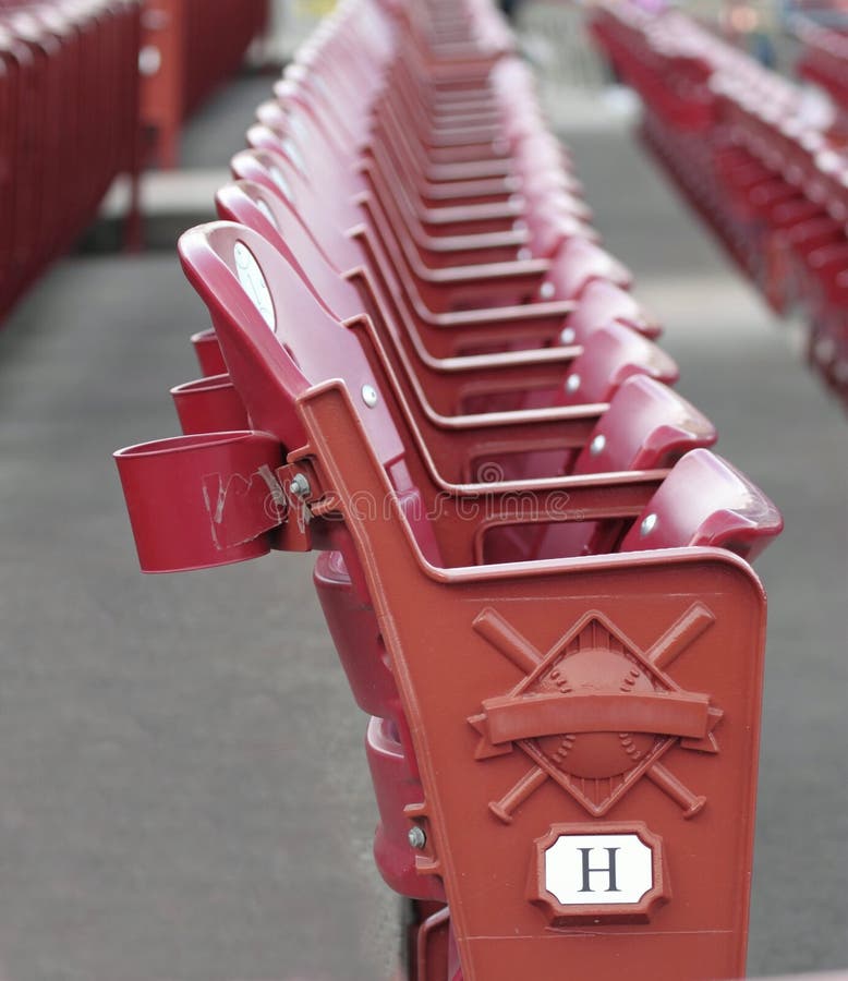 Red Stadium Seats stock photo. Image of plastic, seating - 14219518