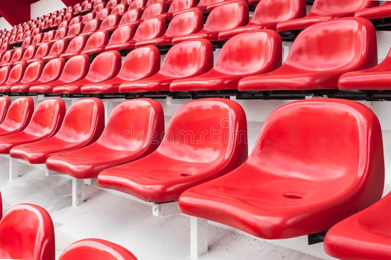 Red stadium seats stock image. Image of line, presentation - 52297691