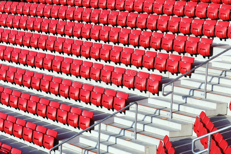 Red stadium seats stock photo. Image of group, lifestyle - 62069878