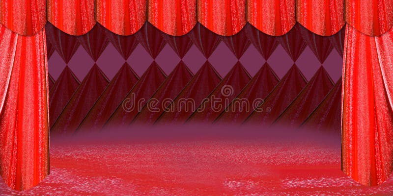 Red stage stock illustration. Illustration of lighting - 4455444