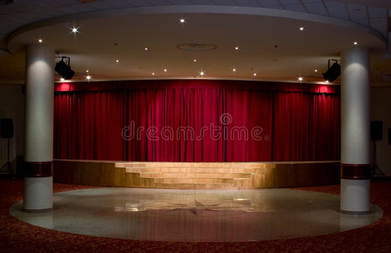 Red stage stock photo. Image of auditorium, theatrical - 7263310