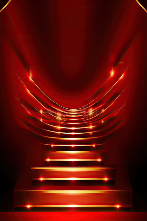 Red stage background stock illustration. Illustration of exploding ...