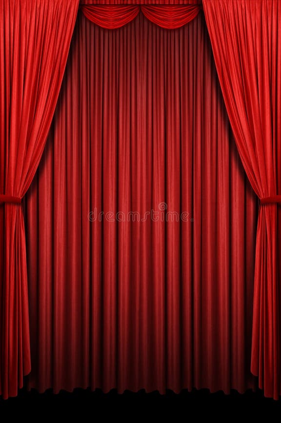 Red Stage Curtain stock photo. Image of performance, movie - 6302162