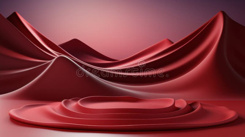 Red Stage Curtain with Podium Stock Image - Image of lecturing, stand ...