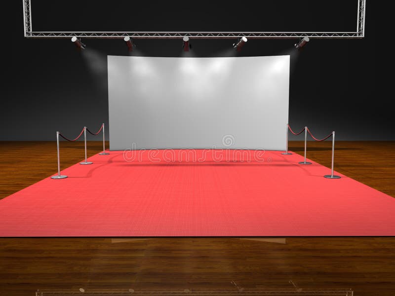 Red stage lighting stock illustration. Illustration of metal - 7428897