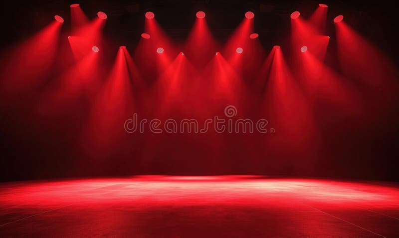 Red Stage Lighting Creating Dramatic Atmosphere for Performances ...