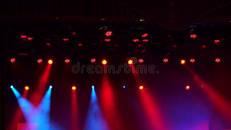 Red Stage Lights, Light Show at the Concert. Stock Footage - Video of ...