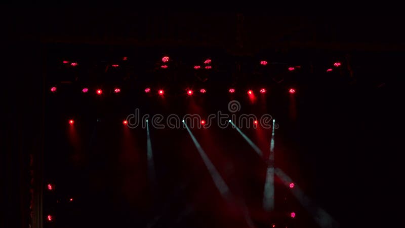 Red Stage Lights, Light Show at the Concert. Stock Video - Video of ...