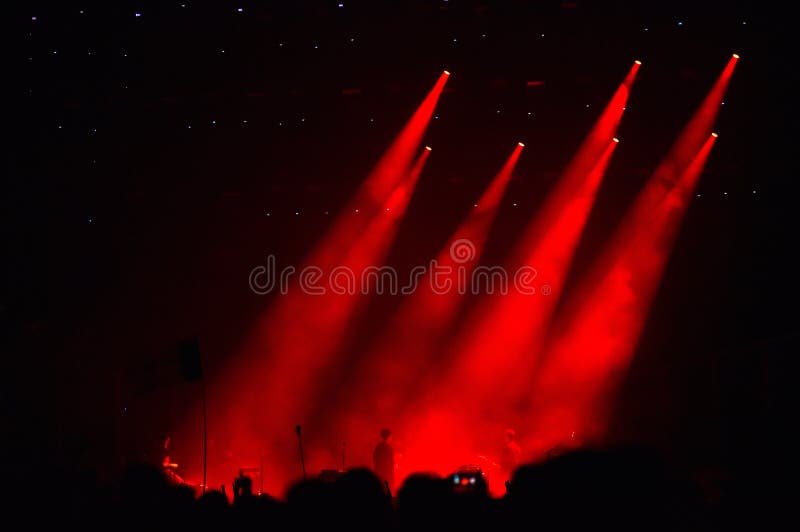 Red stage lights stock photo. Image of club, brilliant - 74674528