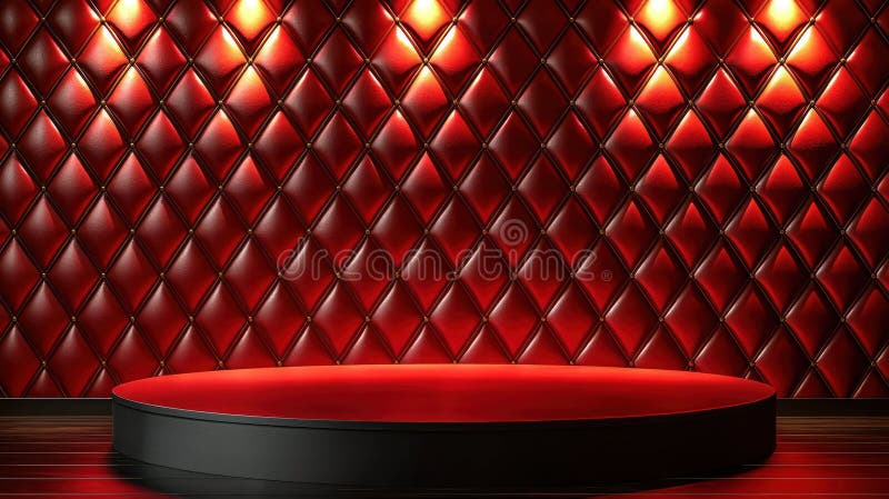 Red Stage, Round Podium, Spotlight, Luxury Background, Product Display ...