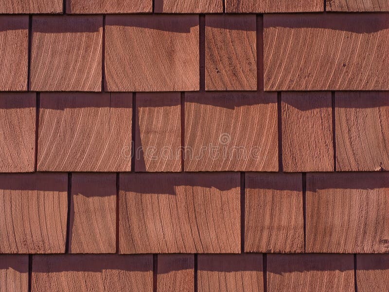Red Stained Cedar Shingles stock photo. Image of construction - 68765272