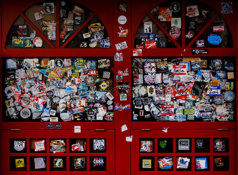 Red Stained Glass Window in Stickers Editorial Photo - Image of ...