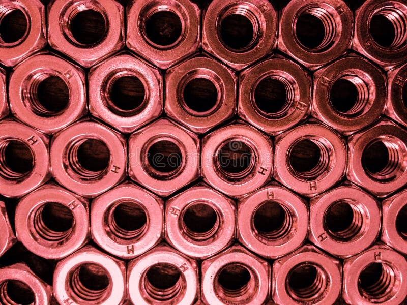 Red stainless nuts editorial photo. Image of background - 42803406