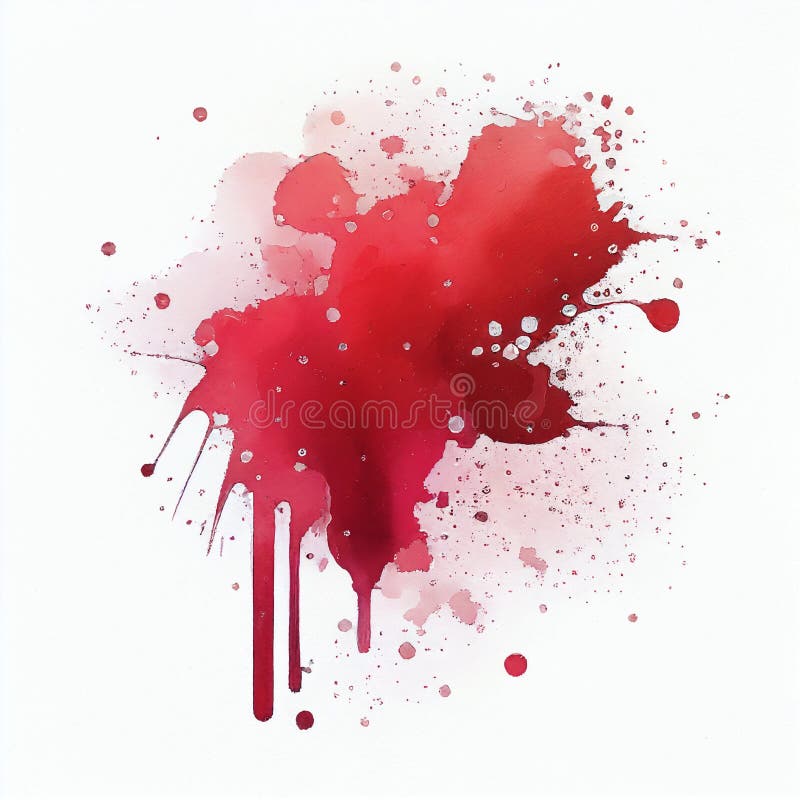 Red Stains Background, Watercolor, Ai Generation Stock Illustration ...