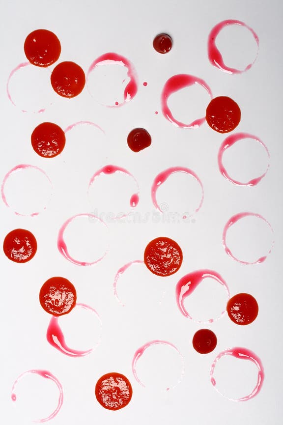 Red stains and rings stock image. Image of dirty, drop - 18733273