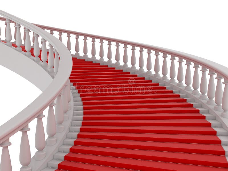 Red stair stock illustration. Illustration of hall, decoration - 5776383