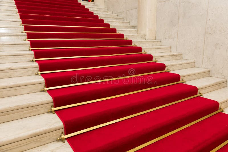 Red stairs stock photo. Image of stair, luxury, celebrity - 121748268