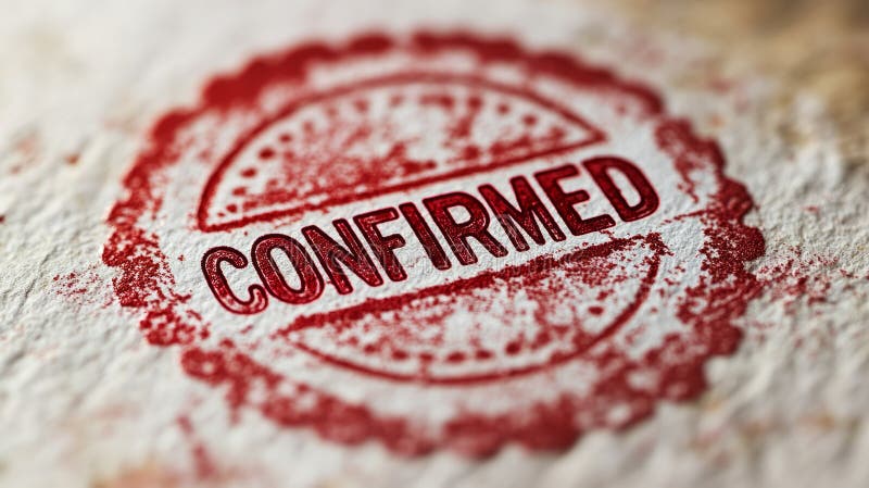 Red Stamp Confirmed Textured Paper Stock Photos - Free & Royalty-Free ...