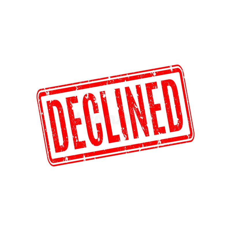 Red Stamp Declined, Vector Illustration. Stock Vector - Illustration of ...