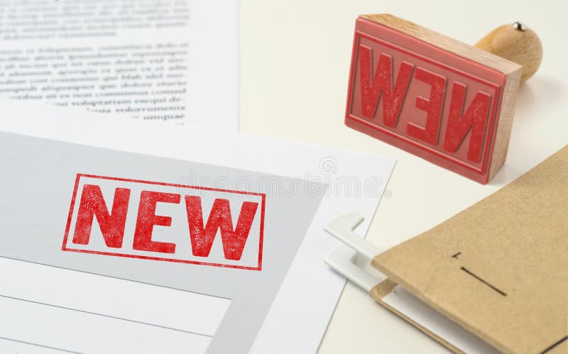 A Red Stamp on a Document - New Stock Photo - Image of documents ...