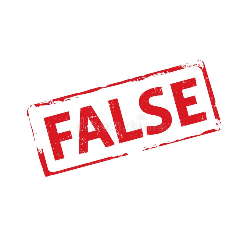 Red Stamp and False. Vector Illustration Stock Vector - Illustration of ...