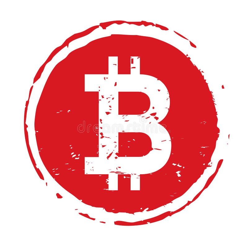 Red Stamp and Icon Bitcoin. Vector Illustration Stock Vector ...