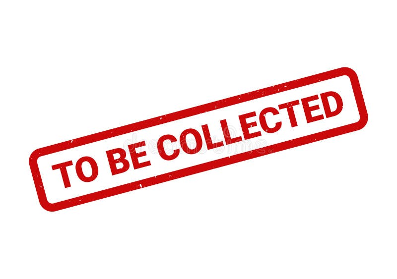 Red Stamp Label Indicating Item is Ready for Collection Stock ...