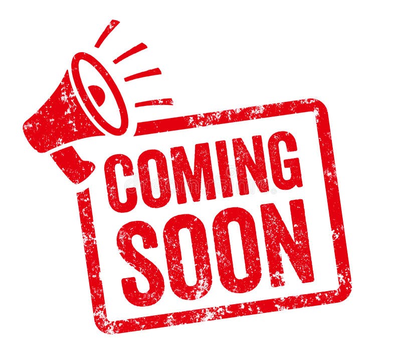 Red Stamp with Megaphone - Coming Soon Stock Illustration ...