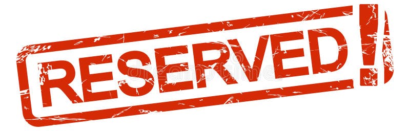 Red stamp RESERVED stock vector. Illustration of seal - 156698835