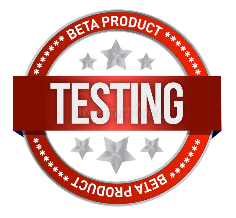 Red Stamp that Shows the Term Beta Testing Stock Illustration ...