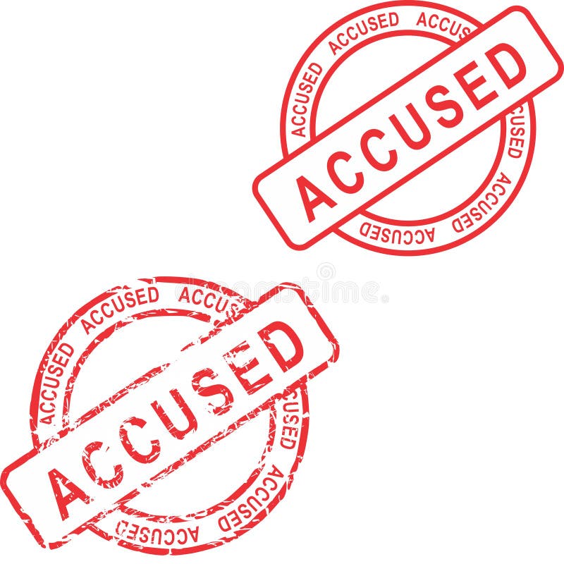 Red Stamp Sticker with Accused Text Stock Vector - Illustration of ...