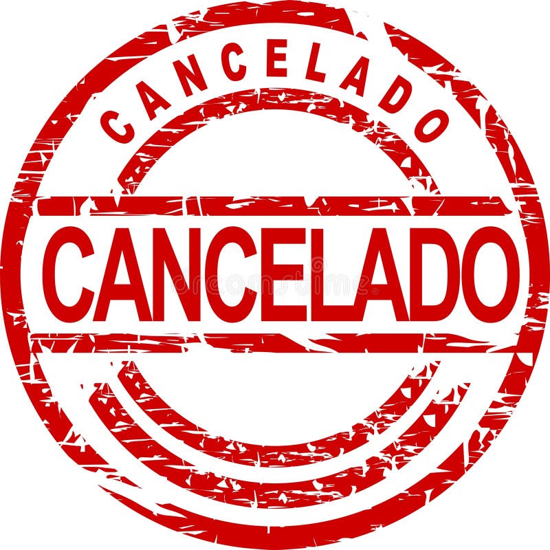 Red Cancelado Spanish Stamp Sticker Stock Vector - Illustration of ...