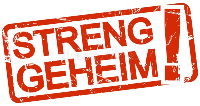 Red stamp STRENG GEHEIM! stock vector. Illustration of privacy - 67529882